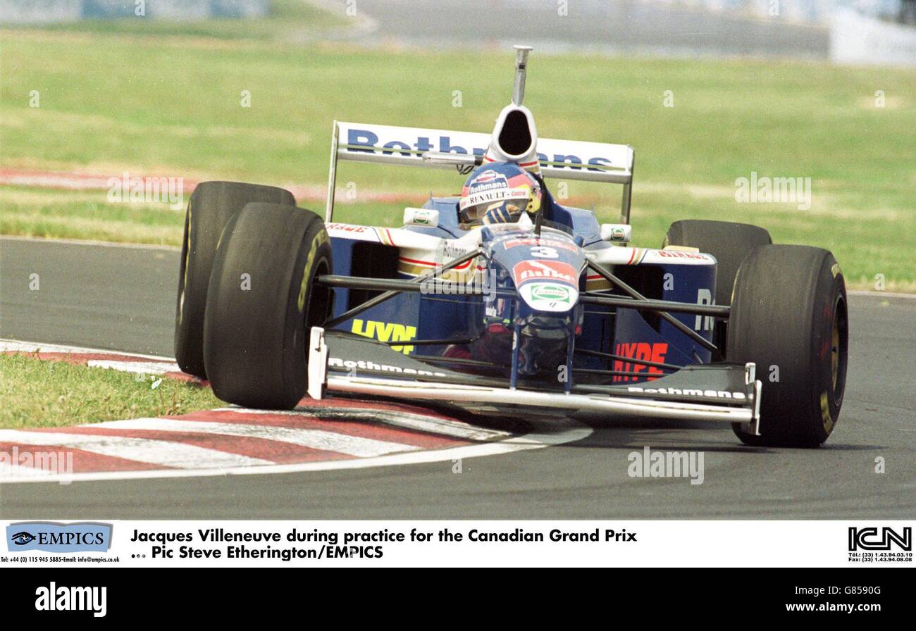 Jacques villeneuve during practice for the canadian grand prix hi-res stock photography and ...