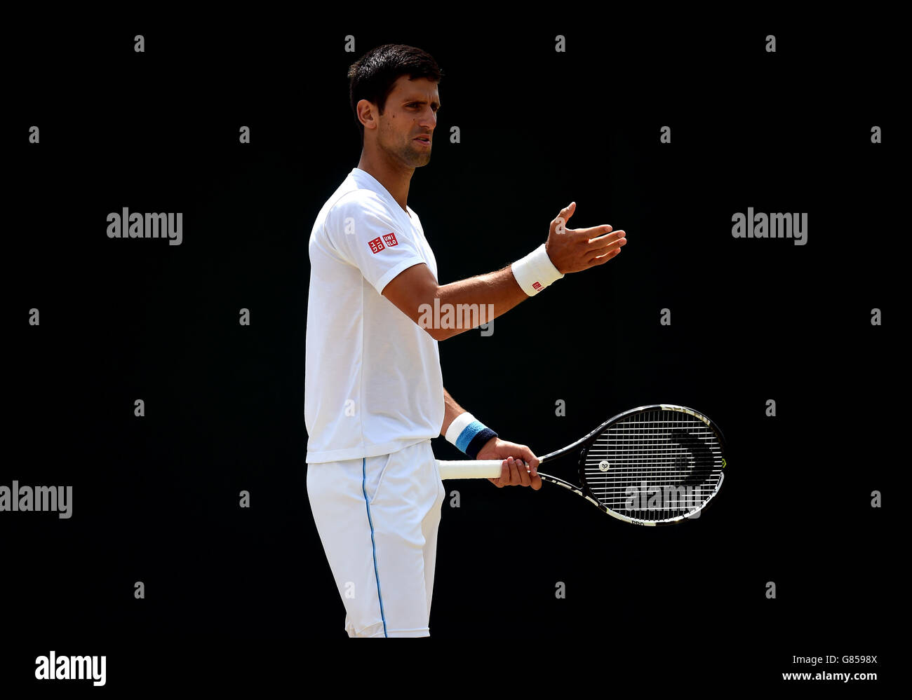 Novak Djokovic in action during a training session on day Twelve of the ...