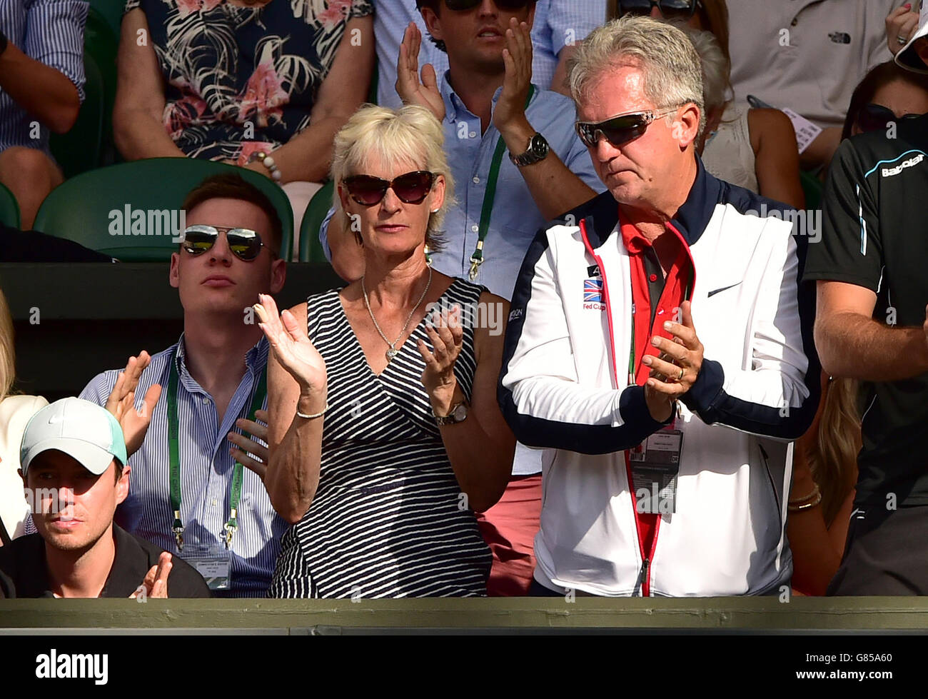 Judy Murray watches the Gentlemens' Doubles Final featuring son Jamie ...