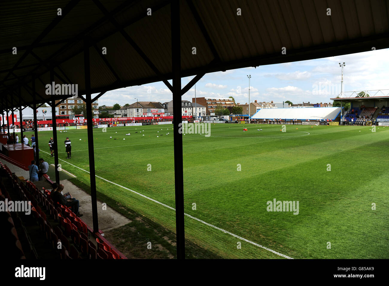 A general view of Park View Road, home of Welling United Stock Photo ...