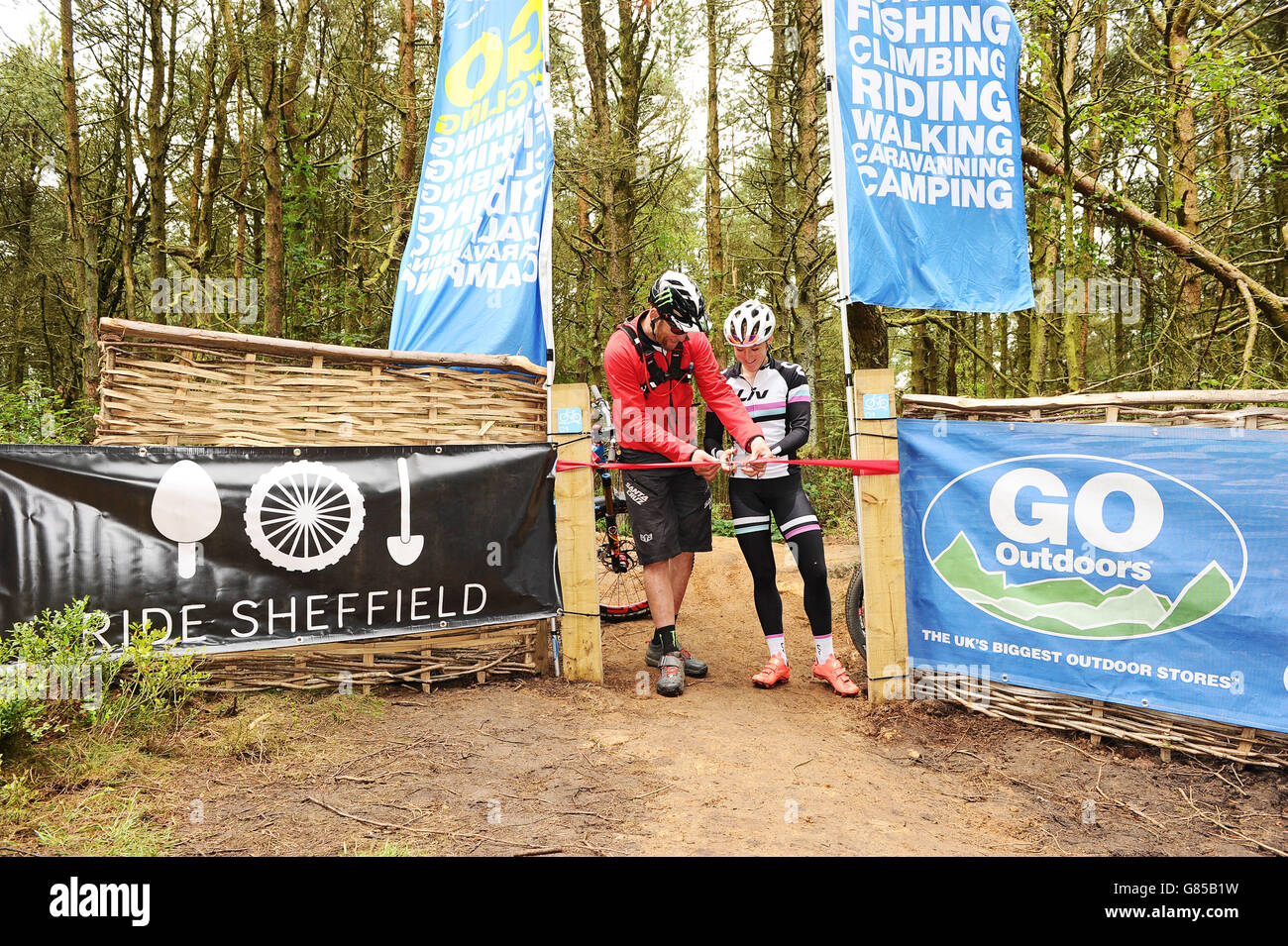 Annie Last and Steve Peat officially open the Lady Cannings Bike Trail ...