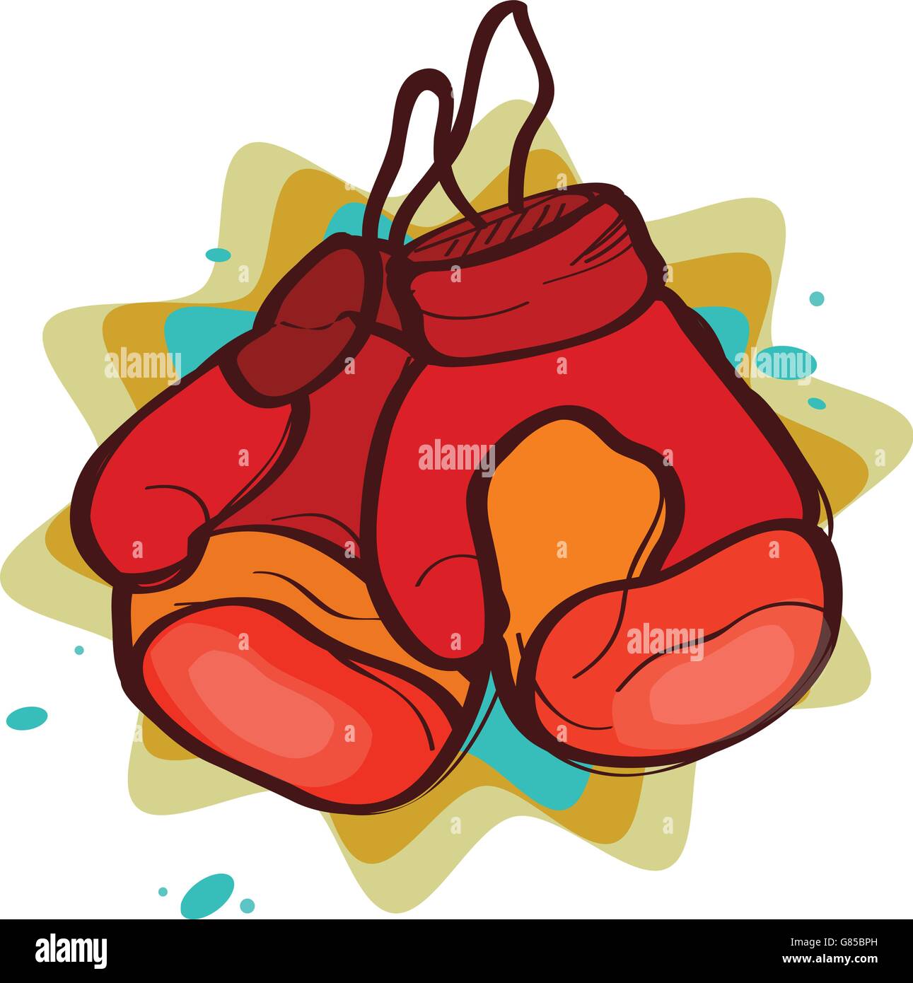 two red boxing gloves Stock Vector Image & Art - Alamy