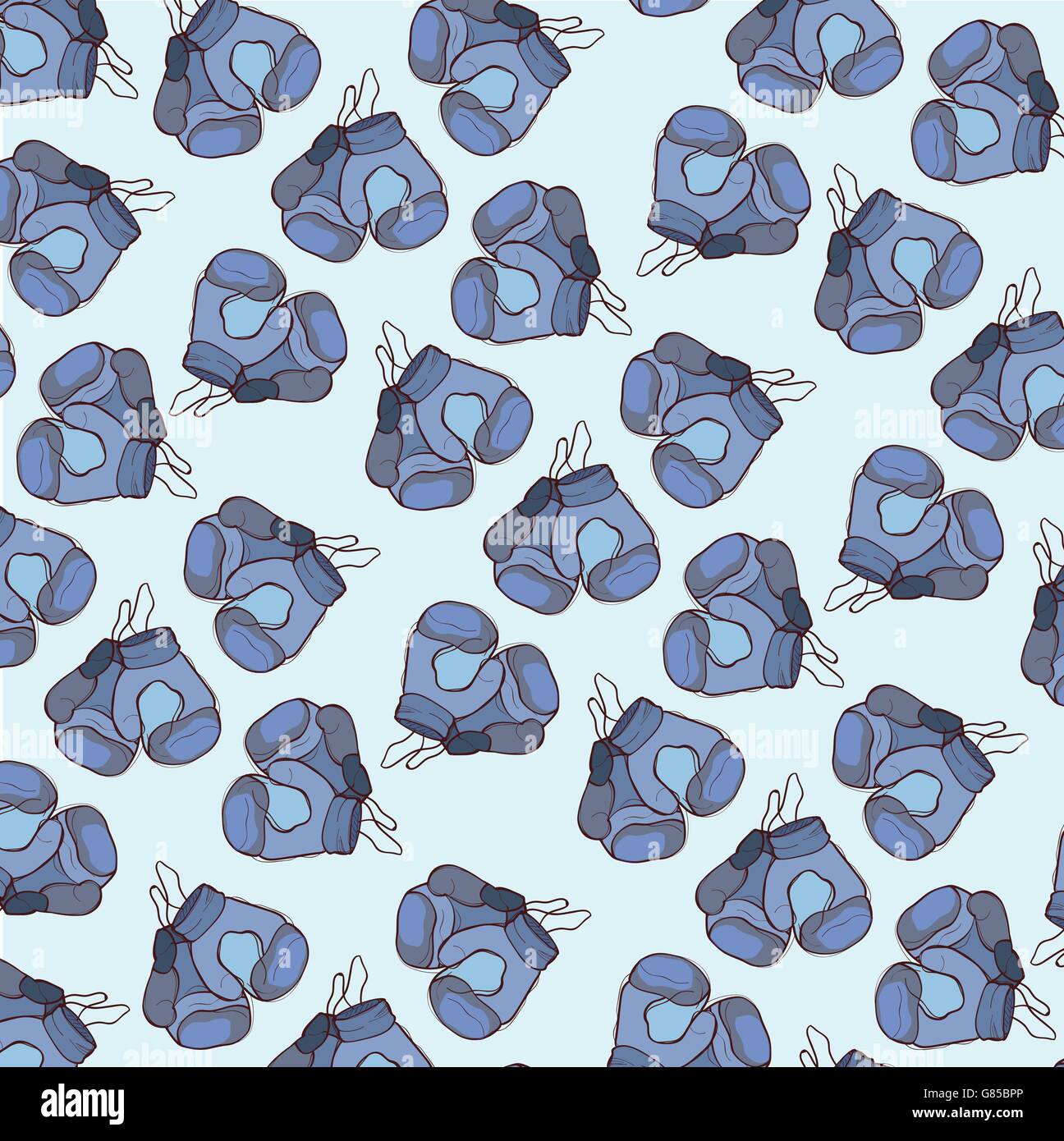 two blue boxing gloves Stock Vector Image & Art - Alamy