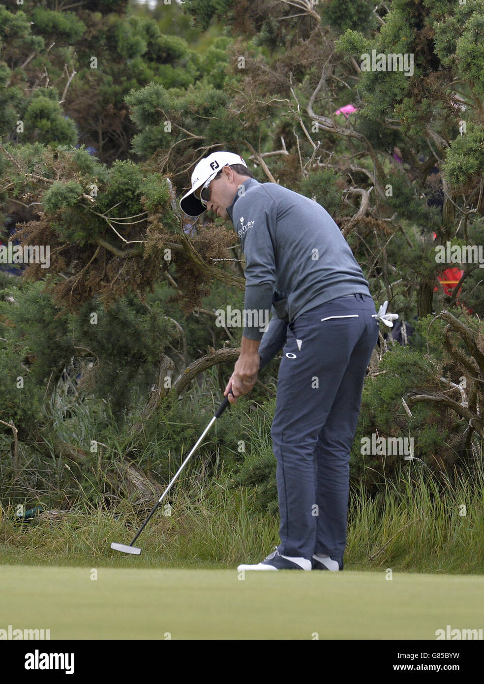 Usas zach johnson day two open championship st andrews hi-res stock ...