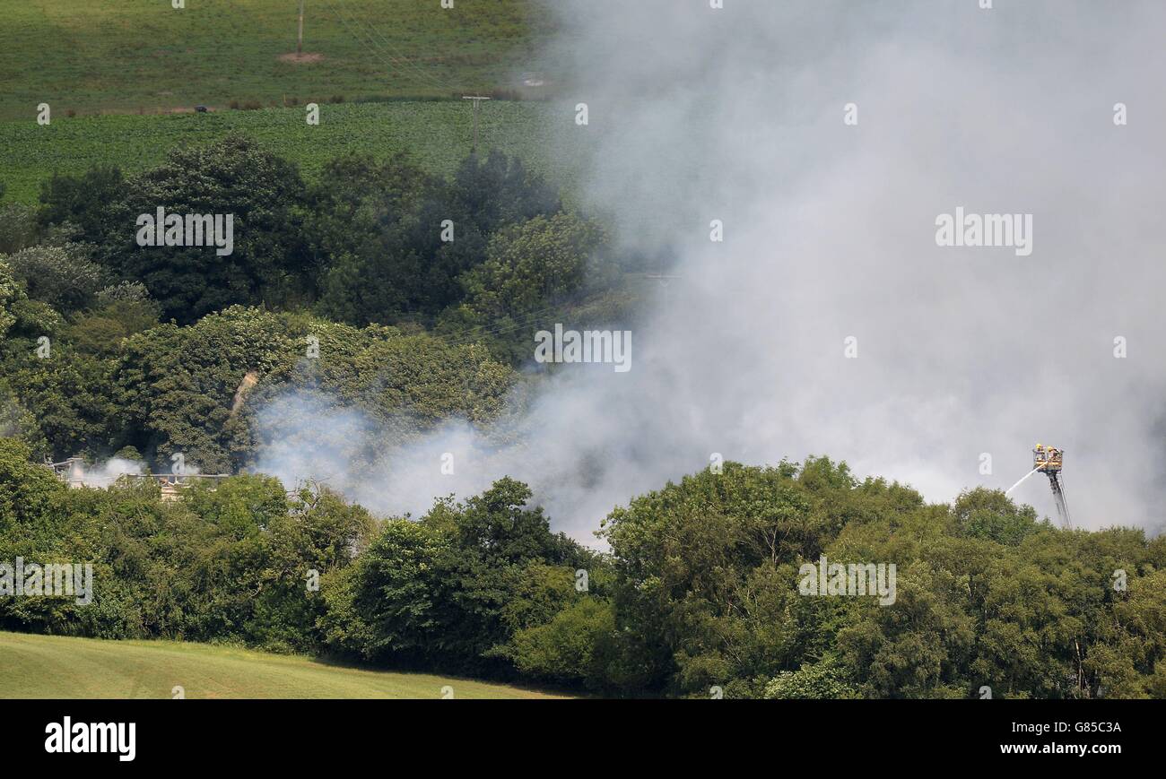 Firefighters tackle fire wood flour mills in bosley hi-res stock ...