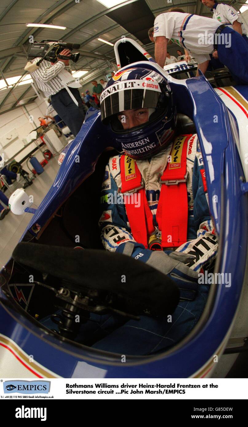 Rothmans williams driver heinz harald frentzen at the silverstone ...