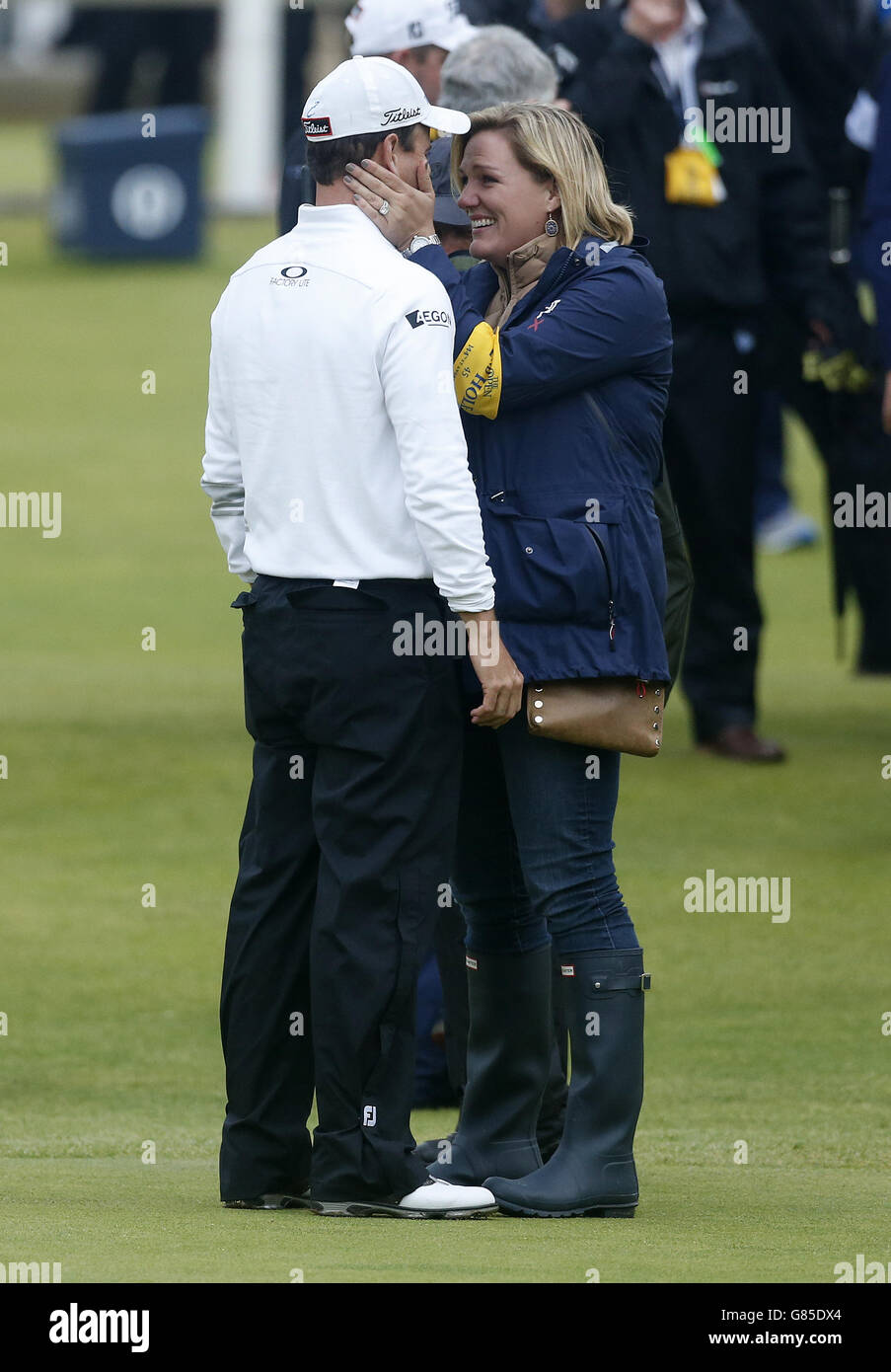 USA's Zach Johnson celebrates winning the Open Championship 2015 with ...