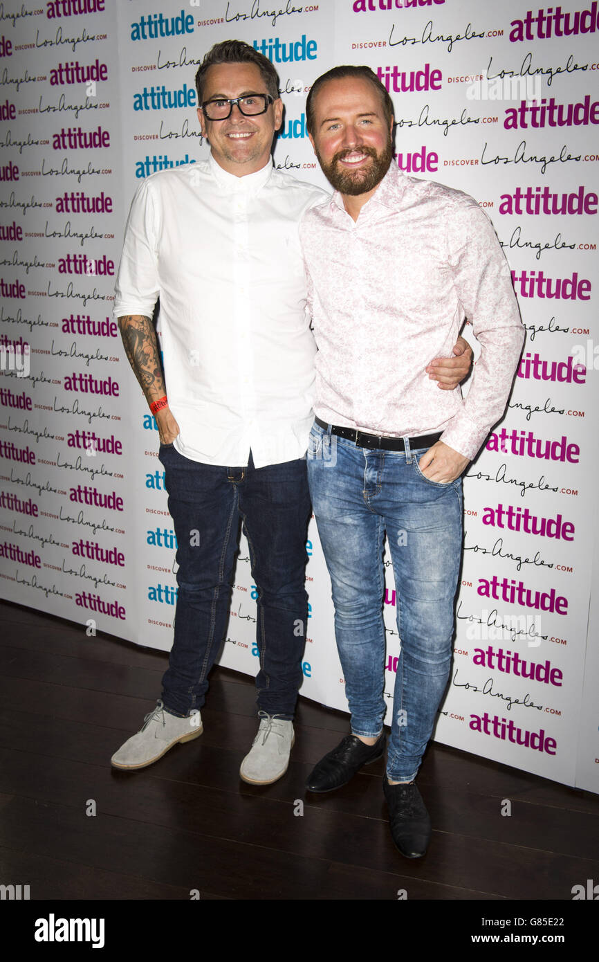 Chris Steed (left) and Stephen Webb attending the Attitude Hot 100 ...