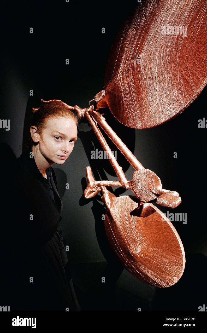 Alice anderson copper wire thread covered cycle hi-res stock ...