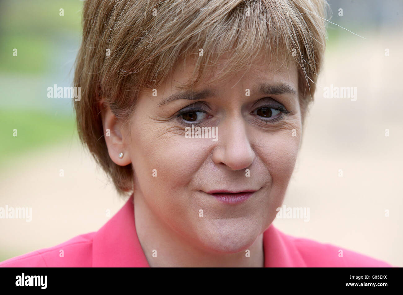 SNP Leader Nicola Sturgeon at Barrowland Park in Glasgow, as she joins ...