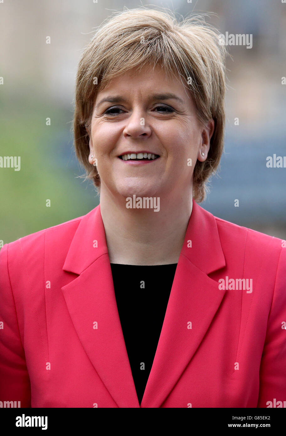 SNP Leader Nicola Sturgeon at Barrowland Park in Glasgow, as she joins ...