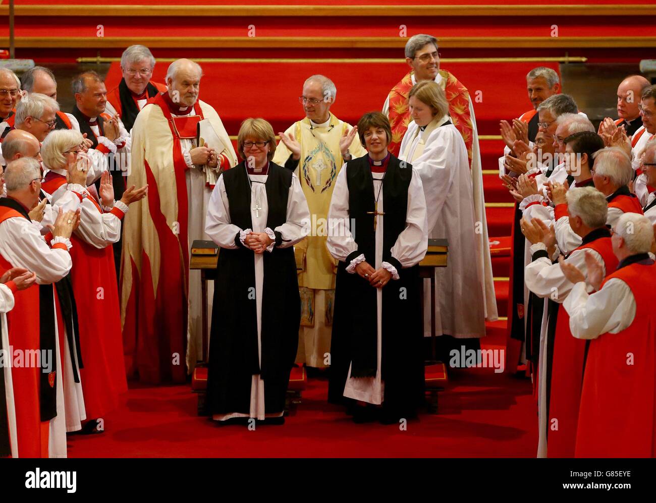 The Reverend Dame Sarah Mullally (left) with The Venerable Rachel ...