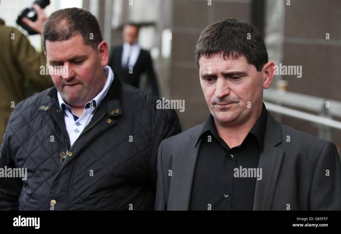 Henry Toal (left) and Matthew Telford leave Glasgow Sheriff Court ...