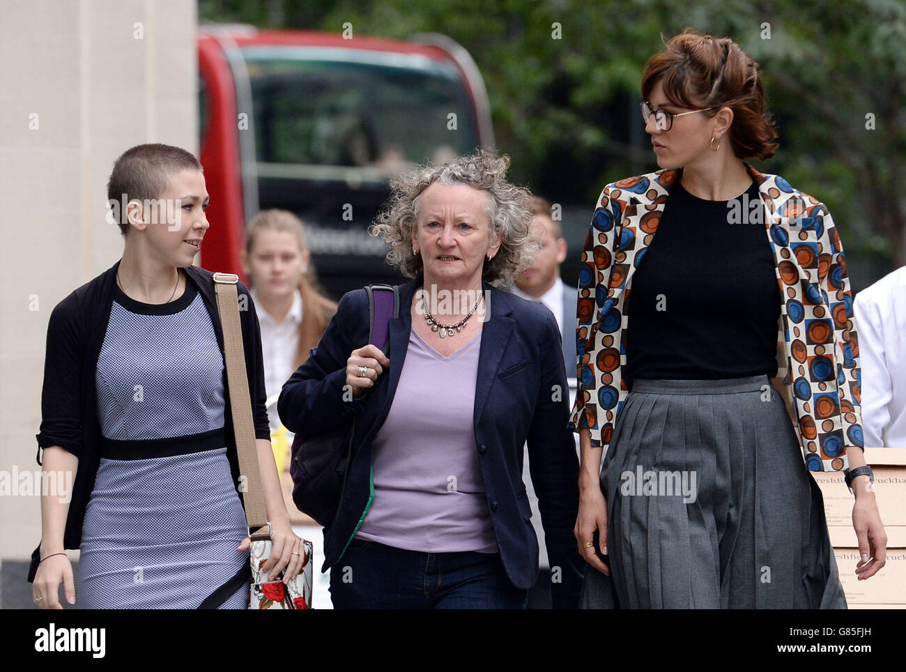 London Assembly member Baroness Jenny Jones of Moulsecoomb (centre ...