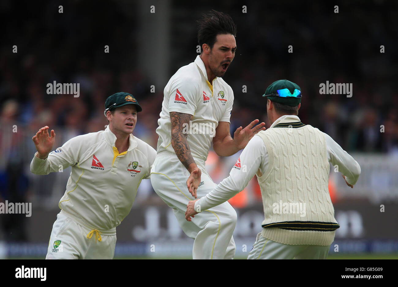 Cricket bowler celebration hi-res stock photography and images - Alamy
