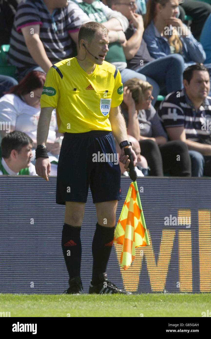 Assistant referee Stuart Stevenson during the Petrofac Training Cup ...