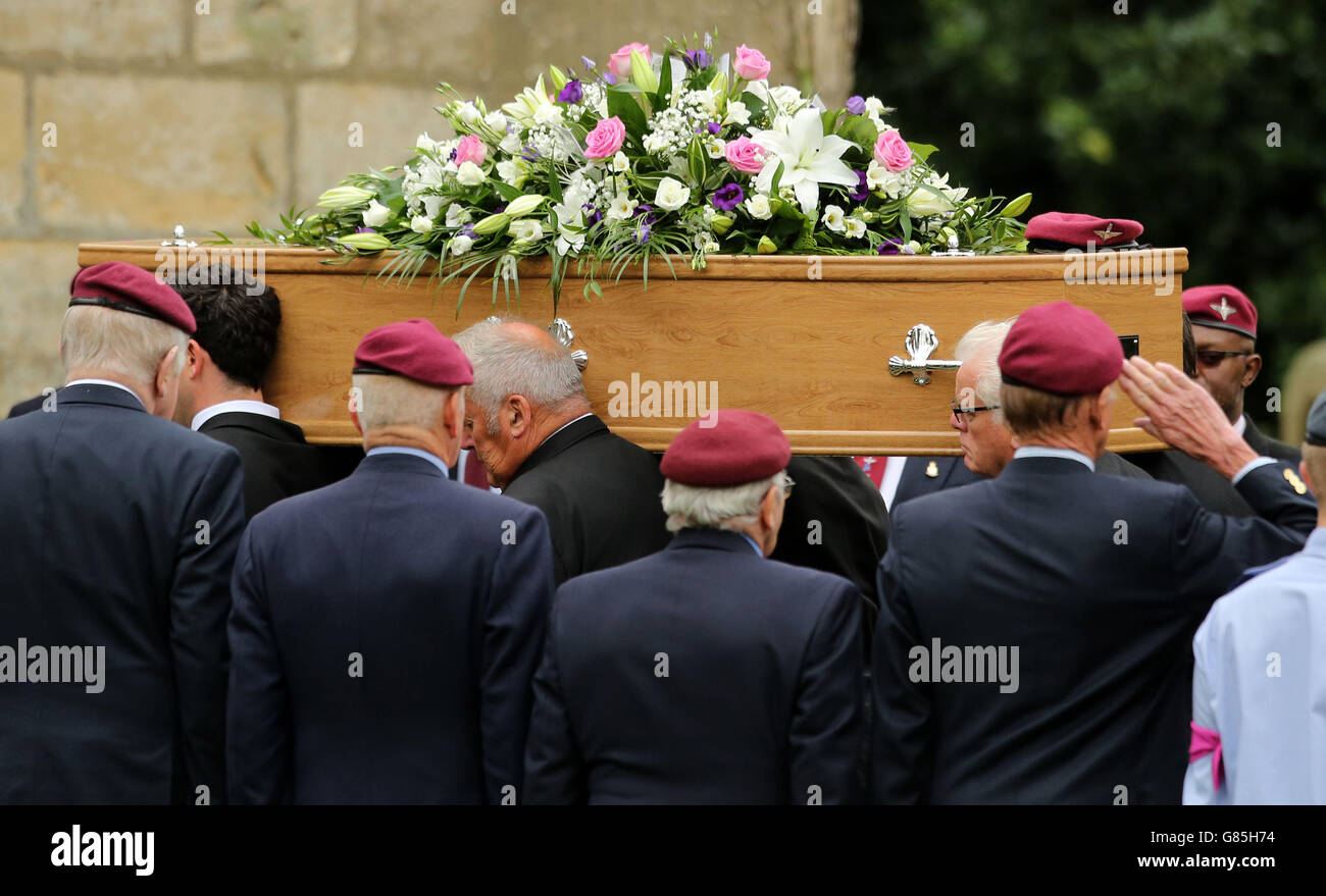 The coffin of Tunisian terror attack victim John Stollery is carried ...
