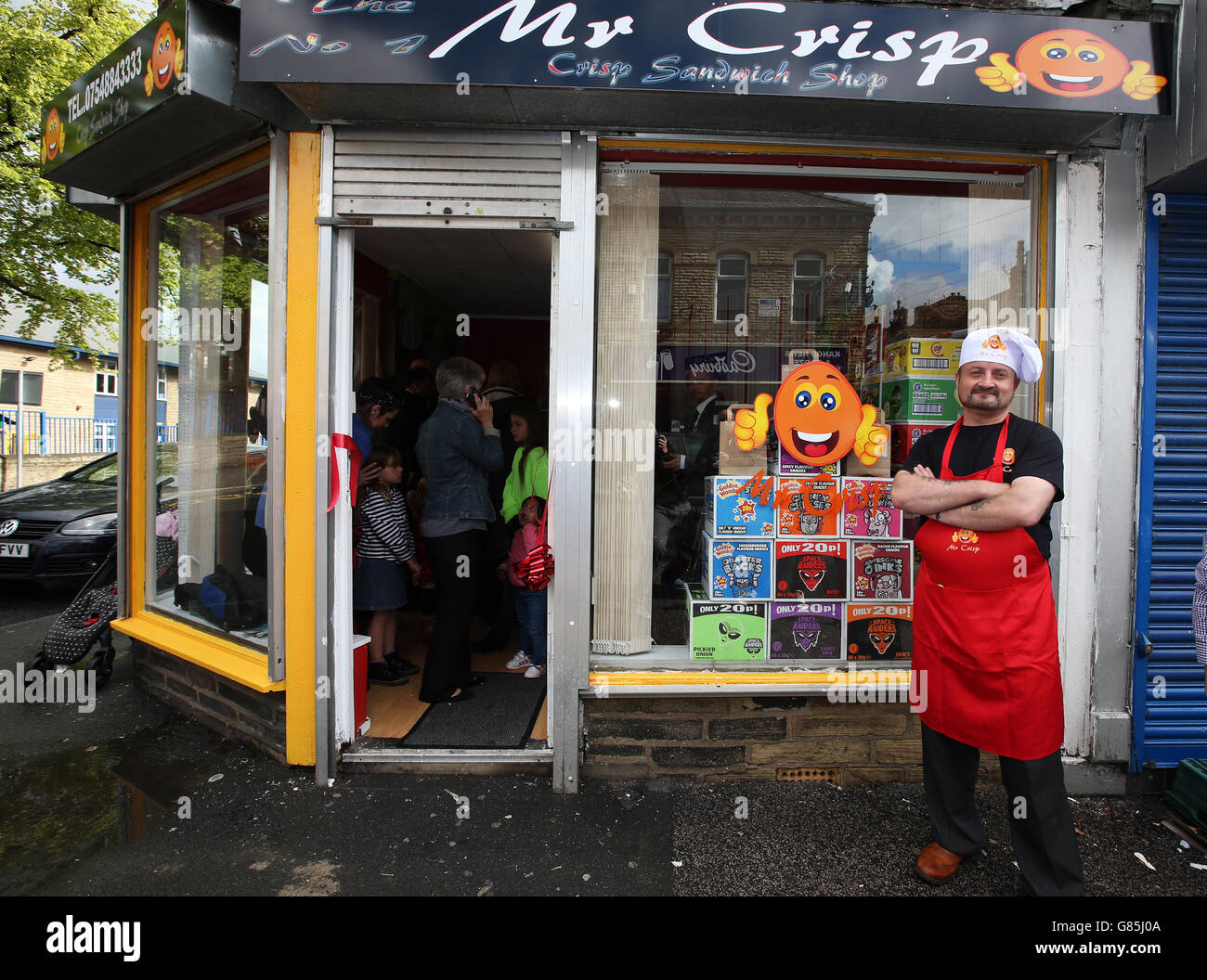Owner mark pearson outside mr crisp hi-res stock photography and images ...