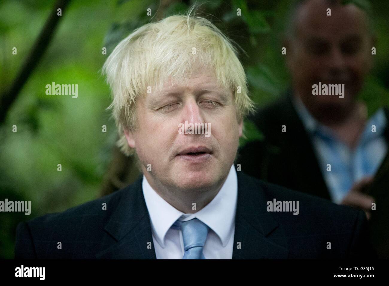 Boris Johnson visit to Wide Horizons Environment Centre Stock Photo - Alamy