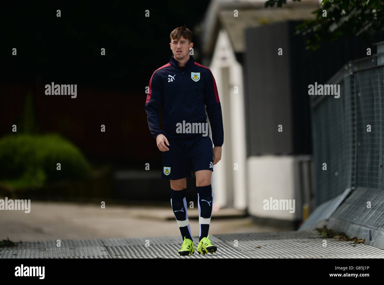 Burnleys chris long during training hi-res stock photography and images ...