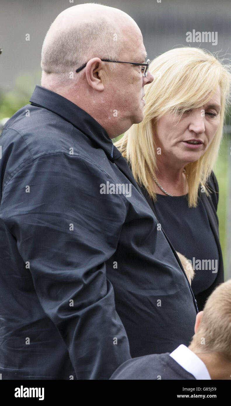 Gordon Yuill attends the funeral of his son John Yuill at St Francis ...