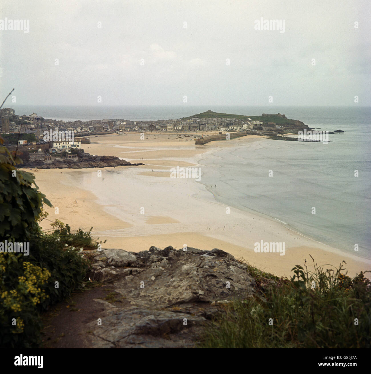 Places, St. Ives, Cornwall. View of St Ives in Cornwall, taken from the ...