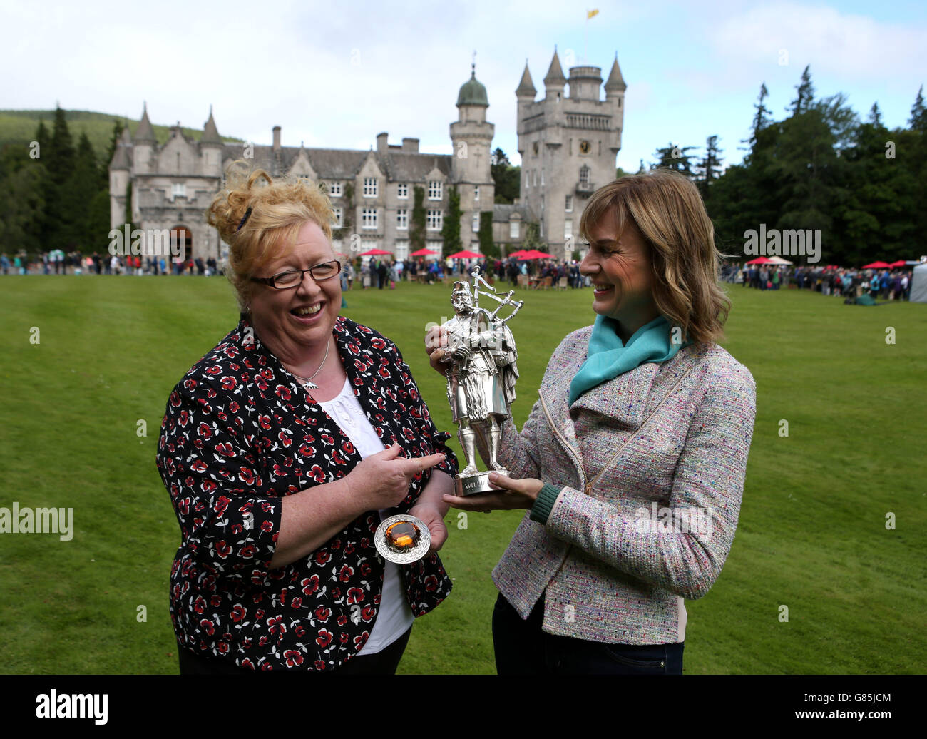 BBC Antiques Roadshow presenter Fiona Bruce holds a Silver on Bronze by ...