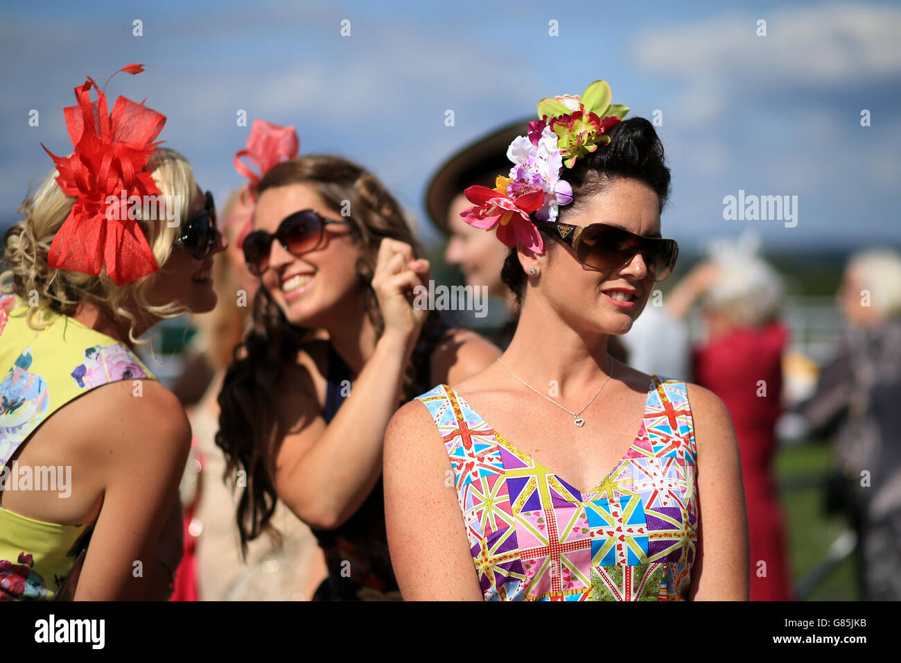 Female racegoers during Ladies Day on day three of the Glorious ...