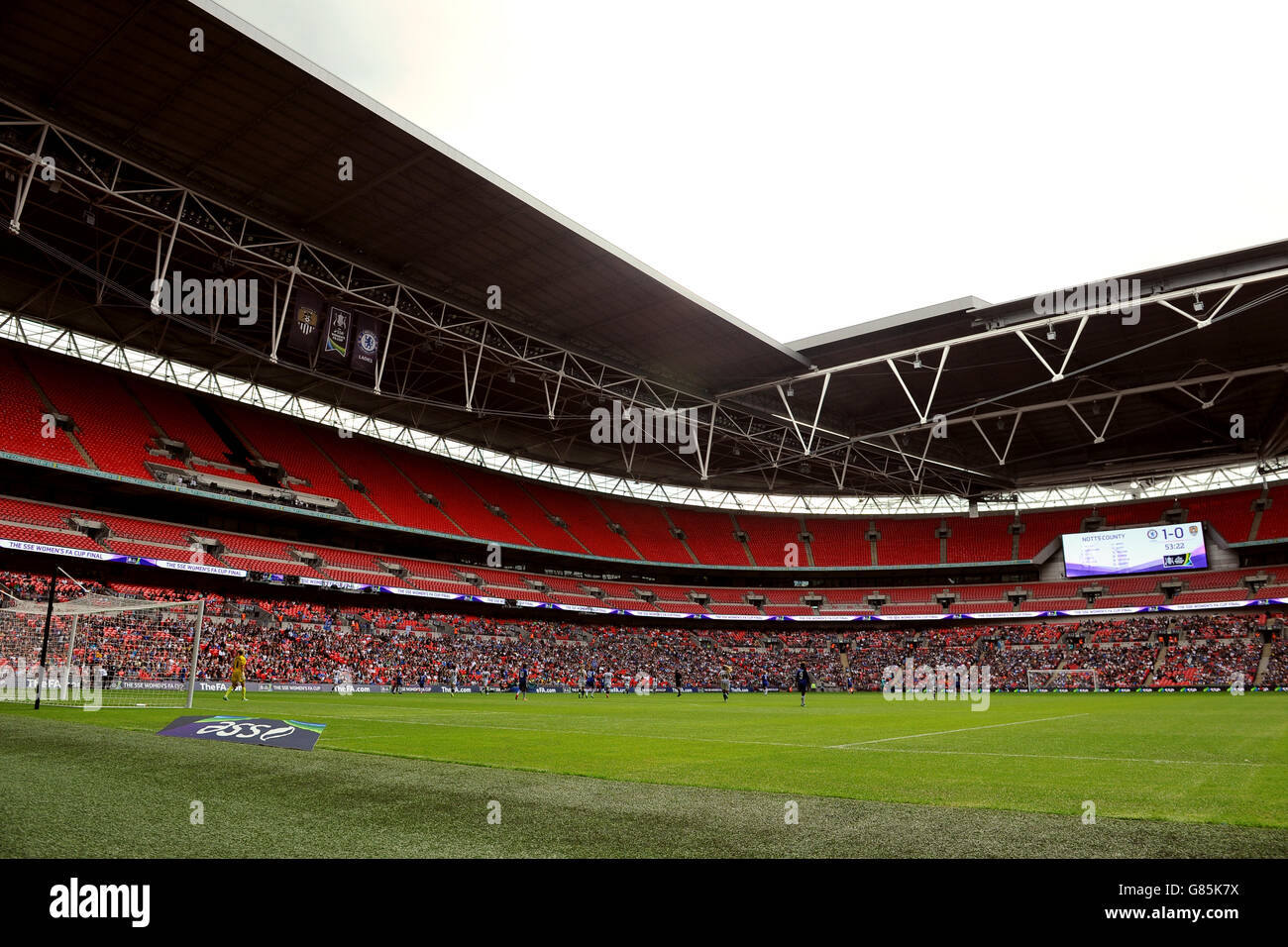 A general view of empty stands during the Women's FA Cup Final at ...