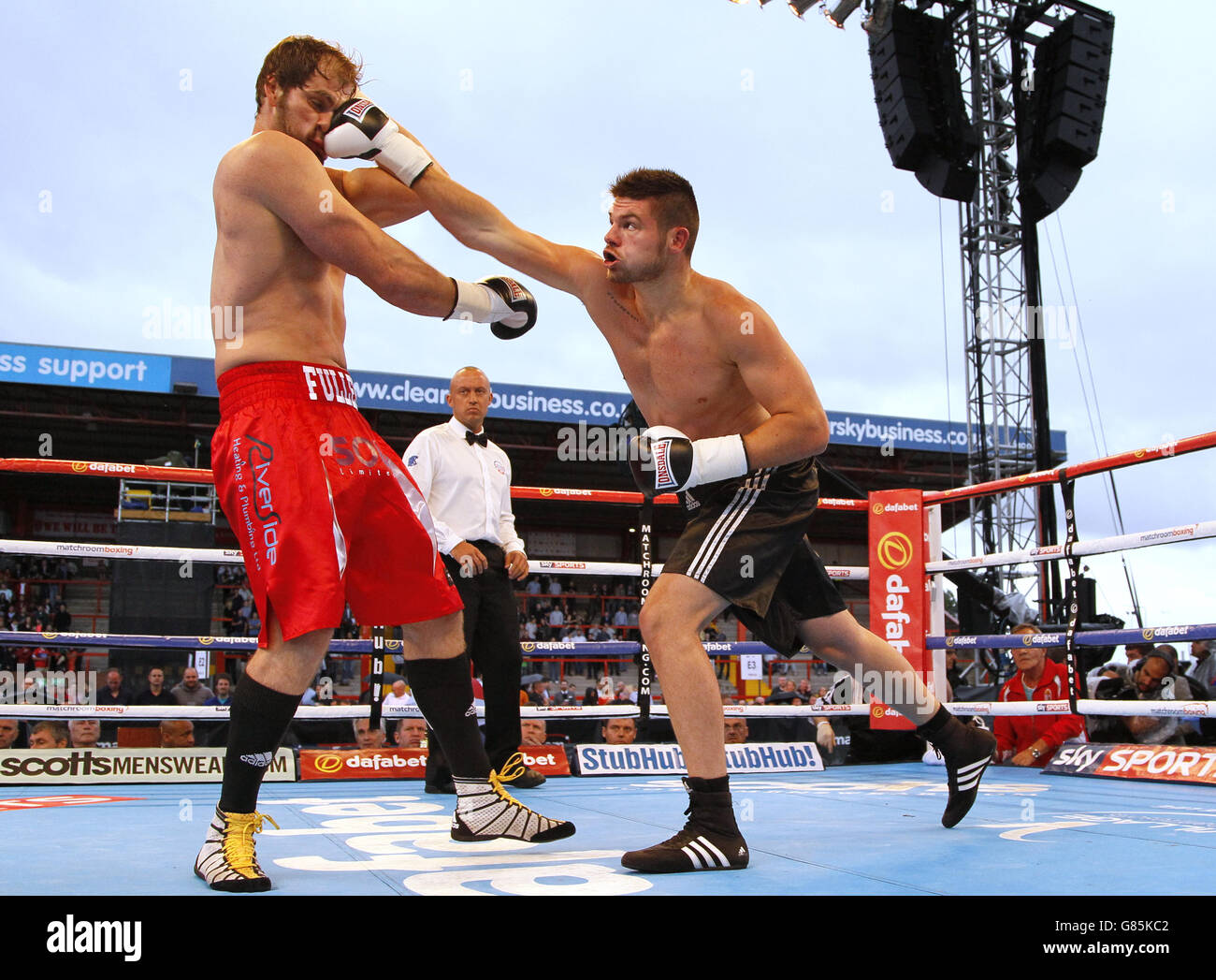 Boxing - KC Lightstream Stadium. Ryan Fuller (left) in action against ...