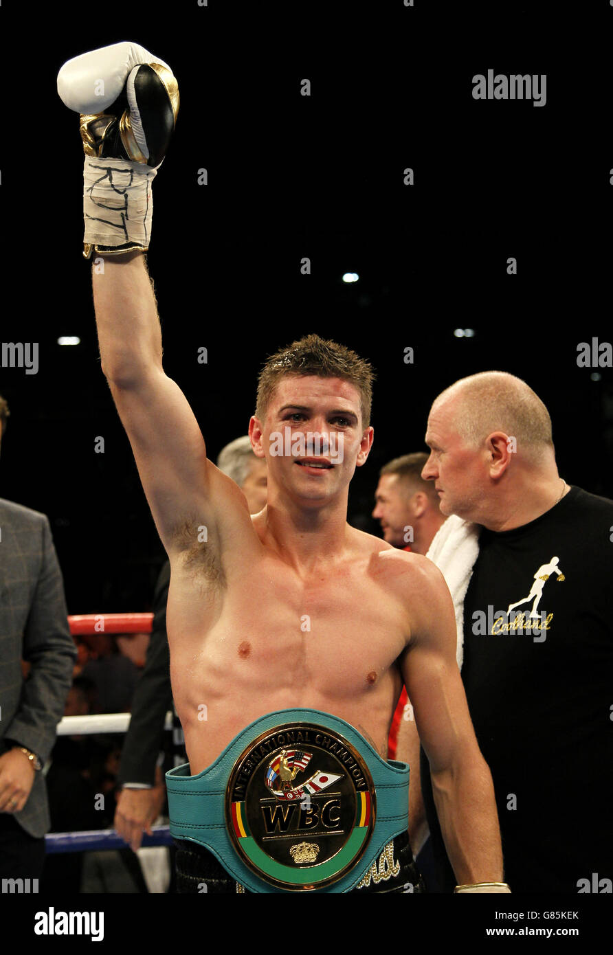 Luke Campbell celebrates beatingTommy Coyle during there Vacant WBC ...