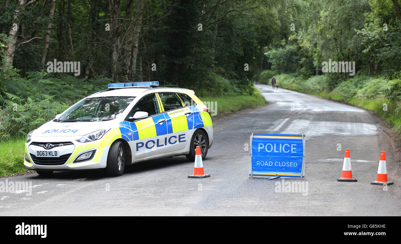 Police have Coach Road closed off the site of a plane that crashed ...