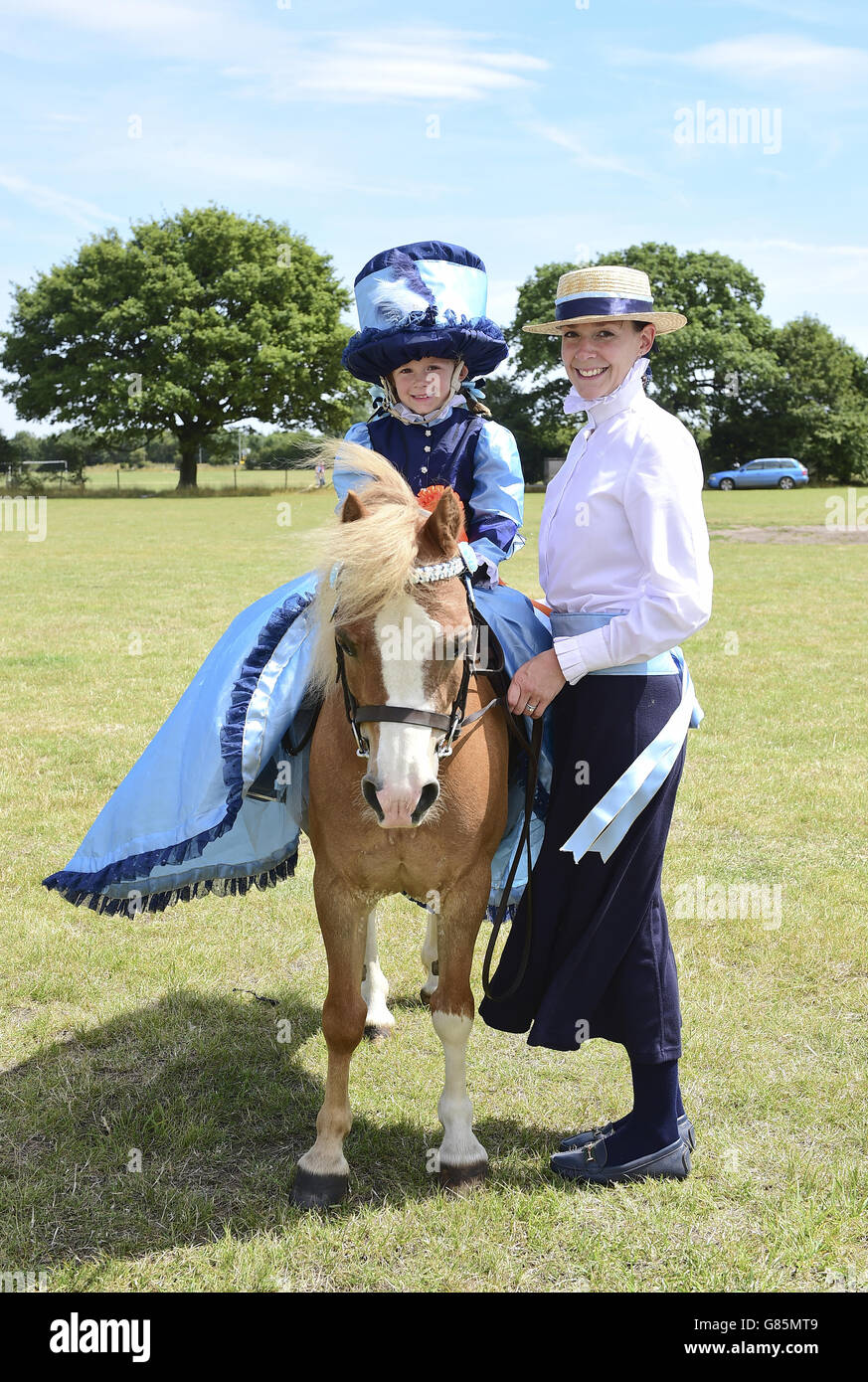 Molly Coward-Talbott, aged 5, and her mum Tania take part in the Ridden ...