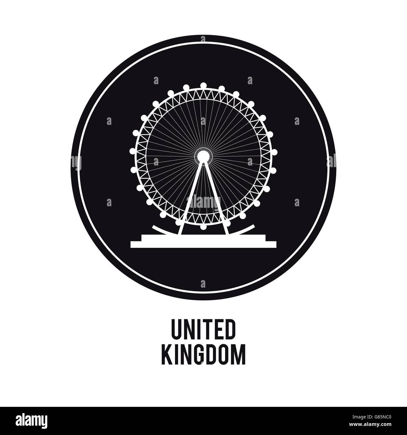 london eye icon. United kingdom design. vector graphic Stock Vector ...
