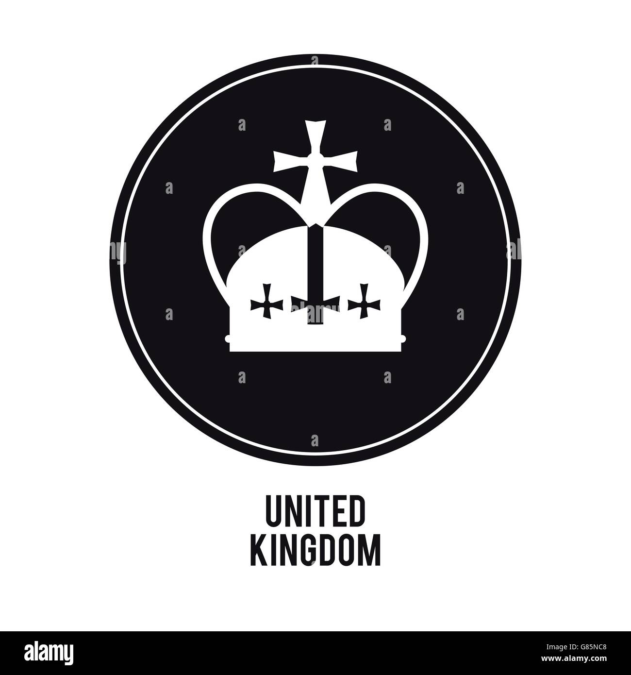 crown icon. United kingdom design. vector graphic Stock Vector Image ...