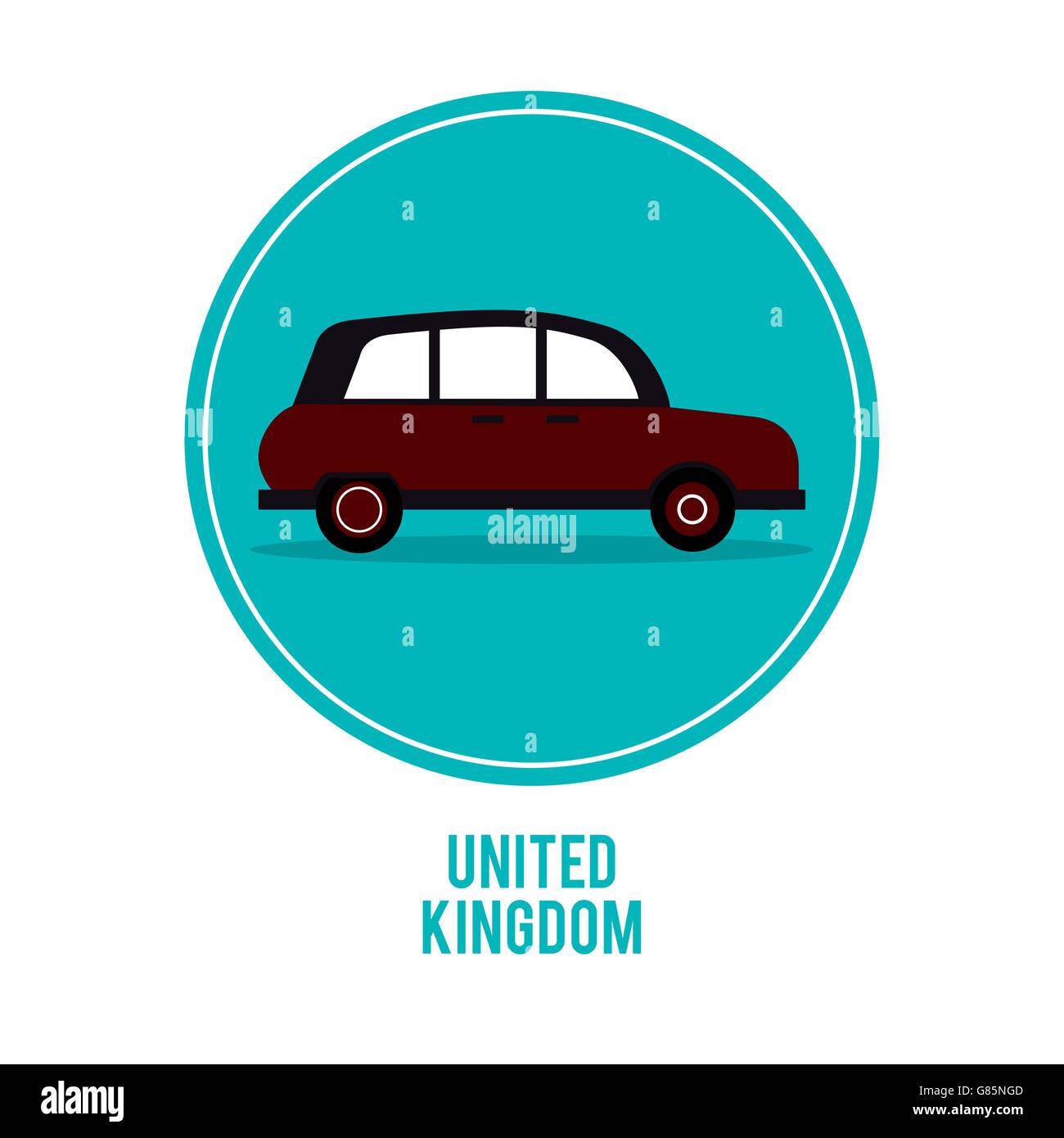 car icon. United kingdom design. vector graphic Stock Vector Image ...