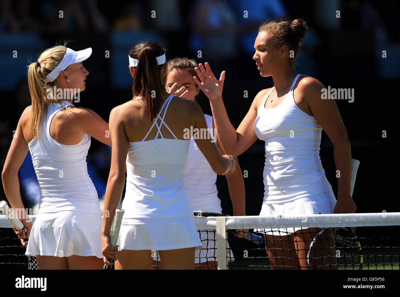 Freya Christie (right) and Anna Brogan (second right, partially hidden ...