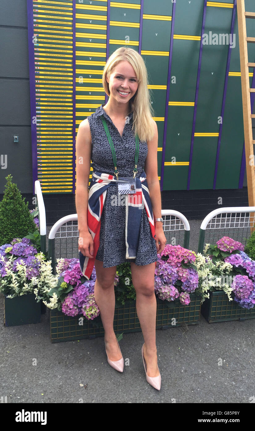 Jennifer Bate, at Wimbledon in London, after her boyfriend Marcus ...