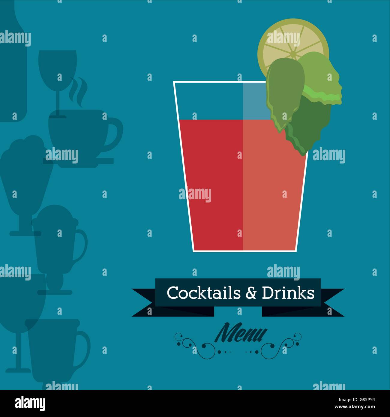 Cocktail glass icon. Drink and beverage design. Vector graphic Stock ...