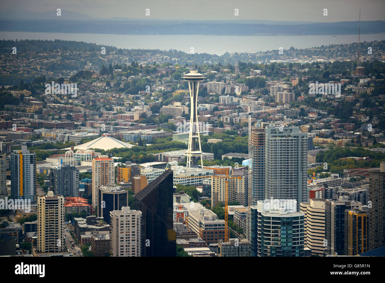 Seattle rooftop panorama view with urban architecture Stock Photo - Alamy