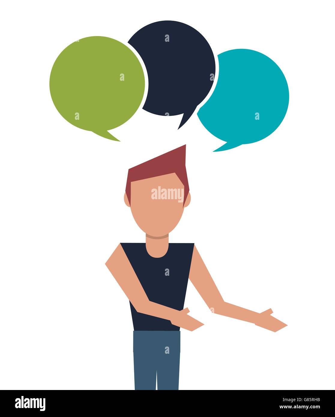 man and bubble icon. People design. Vector graphic Stock Vector Image ...