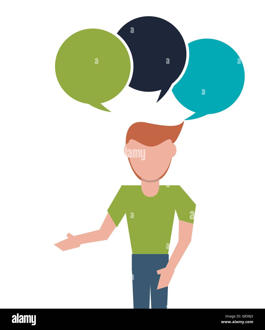man and bubble icon. People design. Vector graphic Stock Vector Image ...