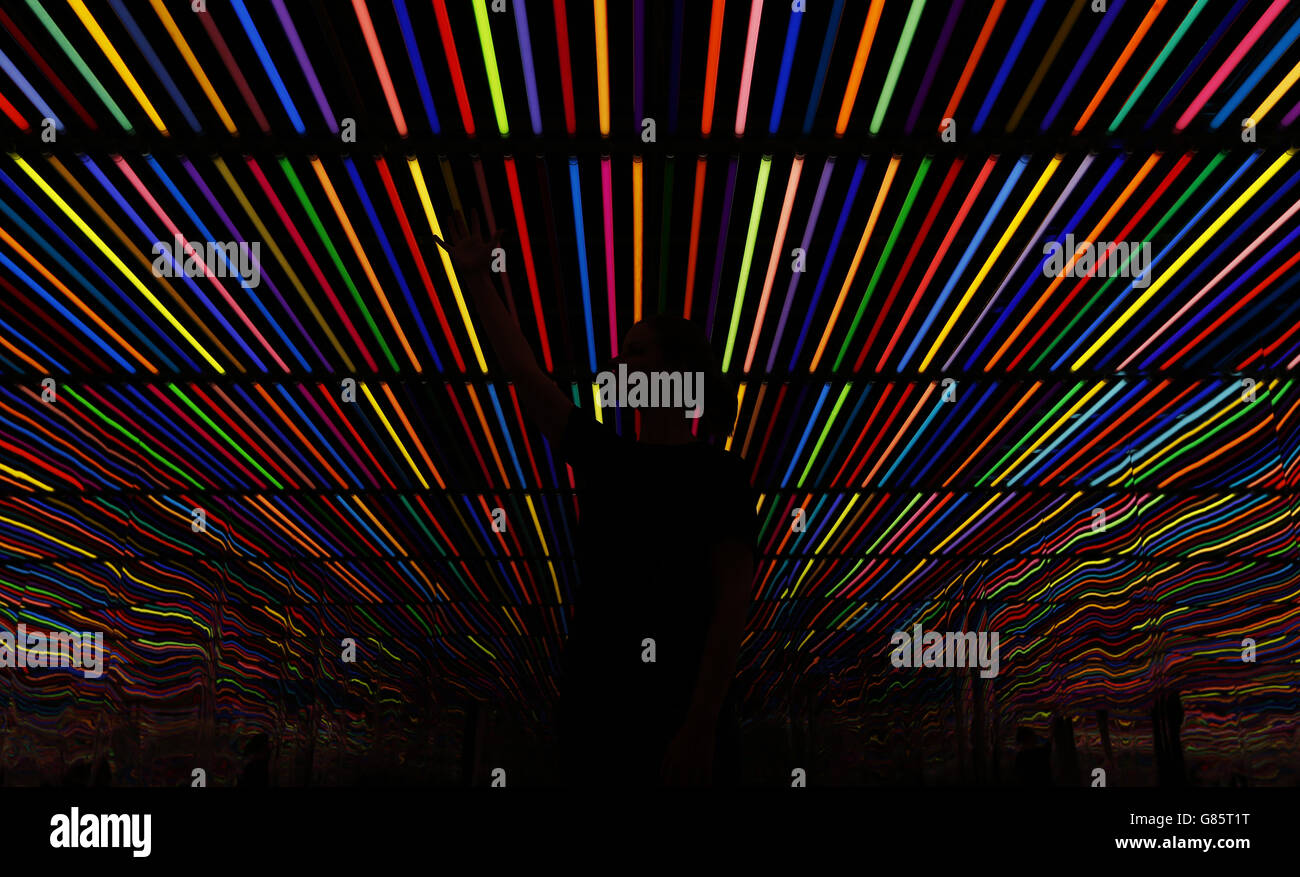 Liz West with her installation An Additive Mix, part of the Light ...