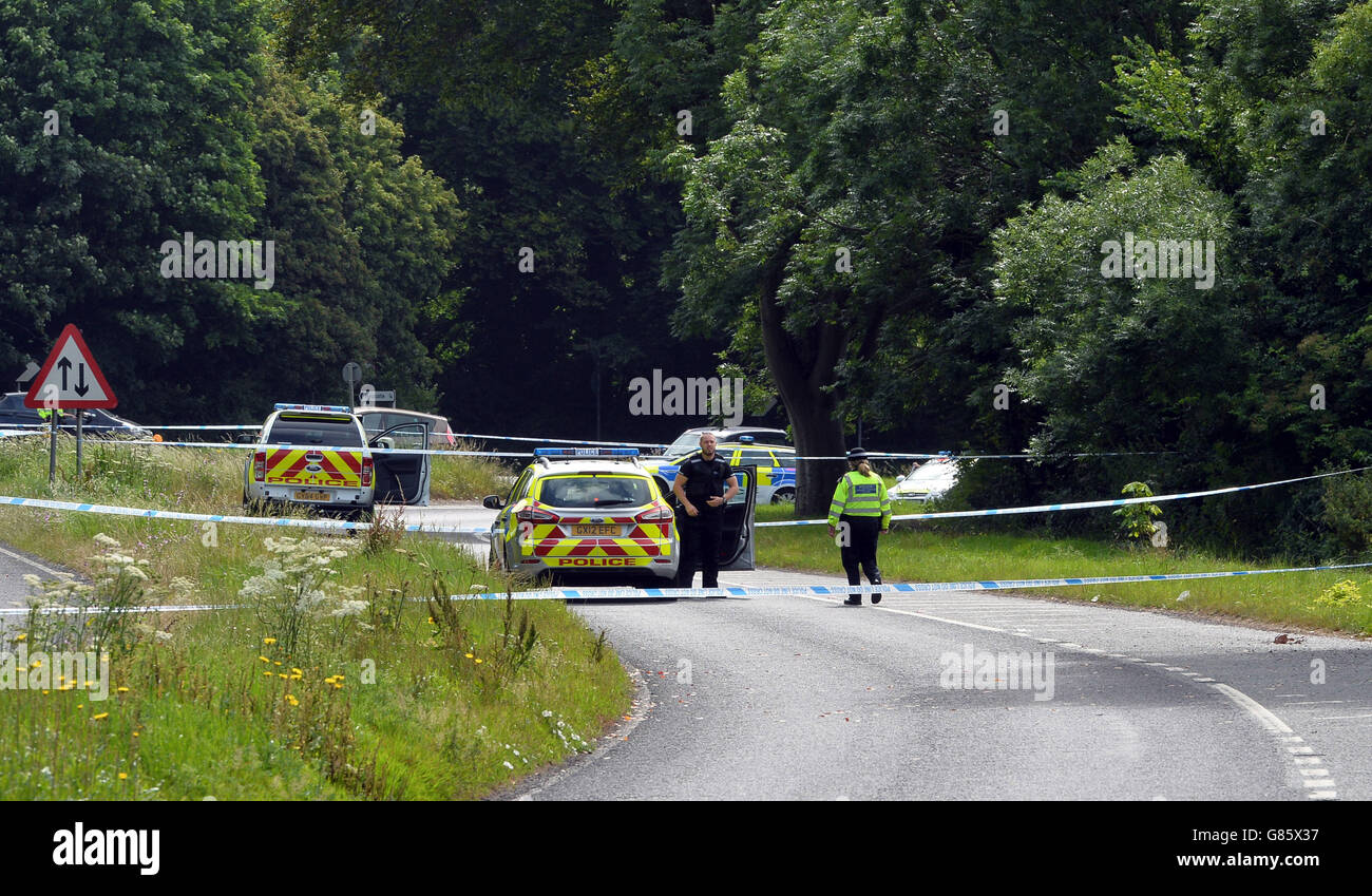 Police close to the scene where a man was stabbed to death by another ...