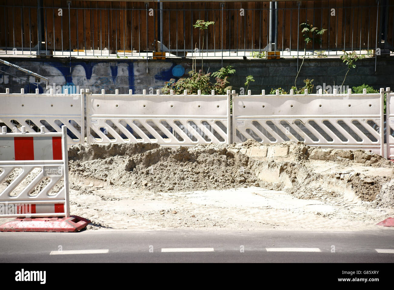 Road construction site Stock Photo - Alamy