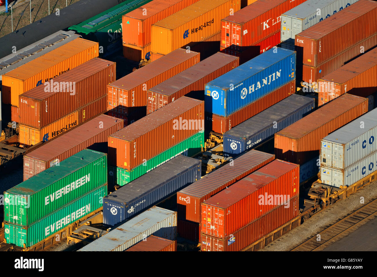VANCOUVER, BC - AUG 17: Cargo train with containers on August 17, 2015 ...