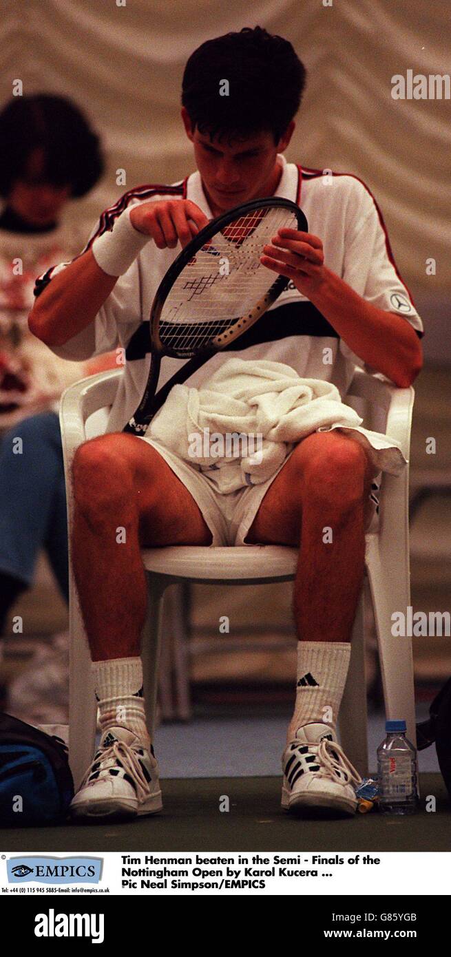 Tennis - Nottingham Open - Semi-Final - Tim Henman v Karol Kucera Stock ...