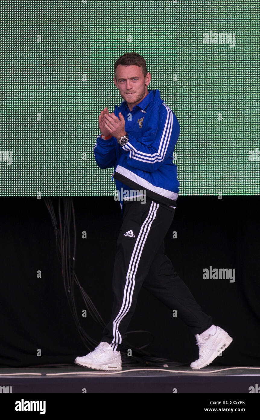 Northern Ireland's Lee Hodson during the homecoming at the Titanic ...