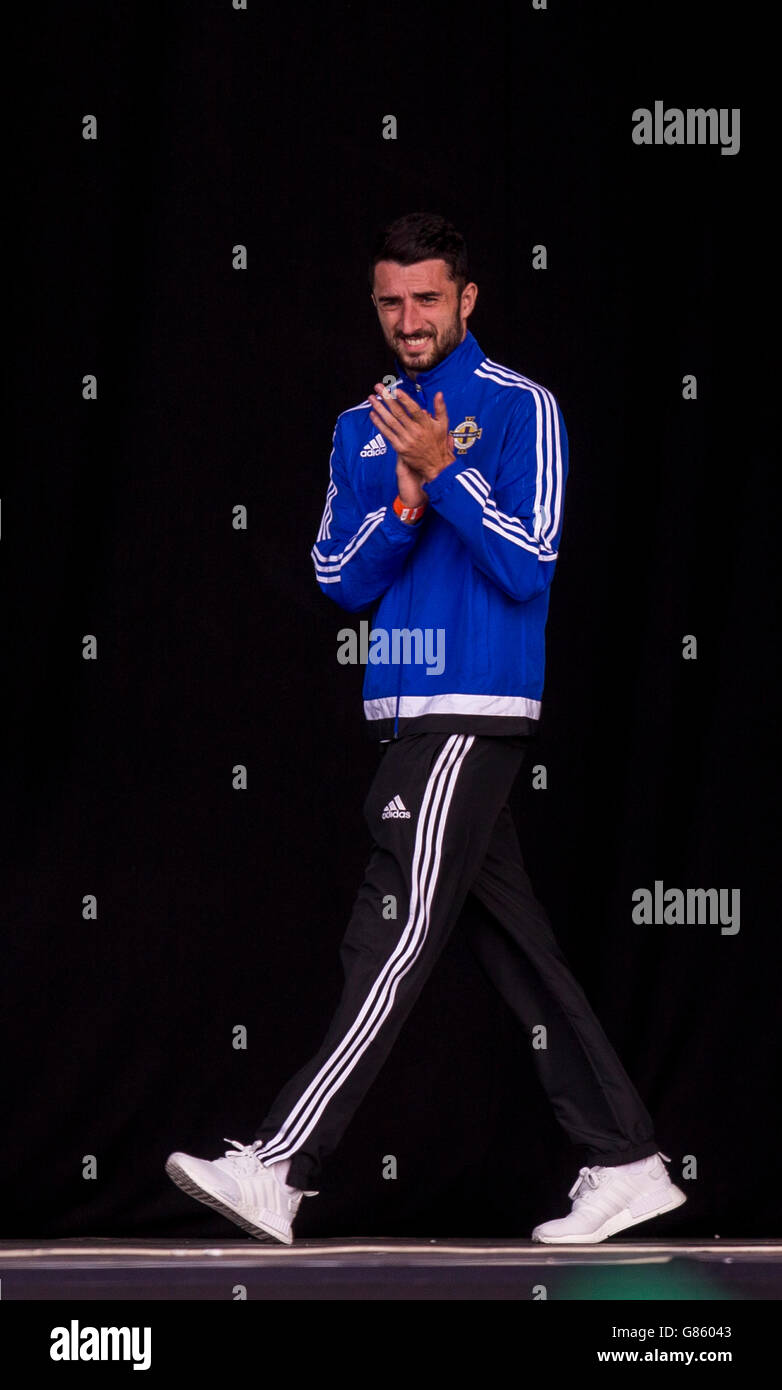 Northern Ireland's Conor McLaughlin during the homecoming at the ...