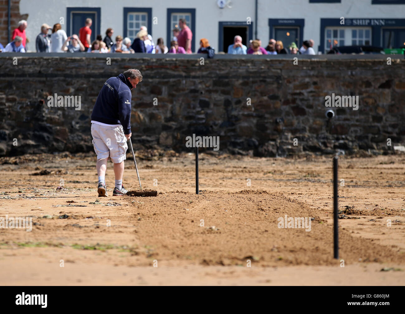 Cricket captain Graham Bucknall from the Ship Inn cricket team, in Elie ...